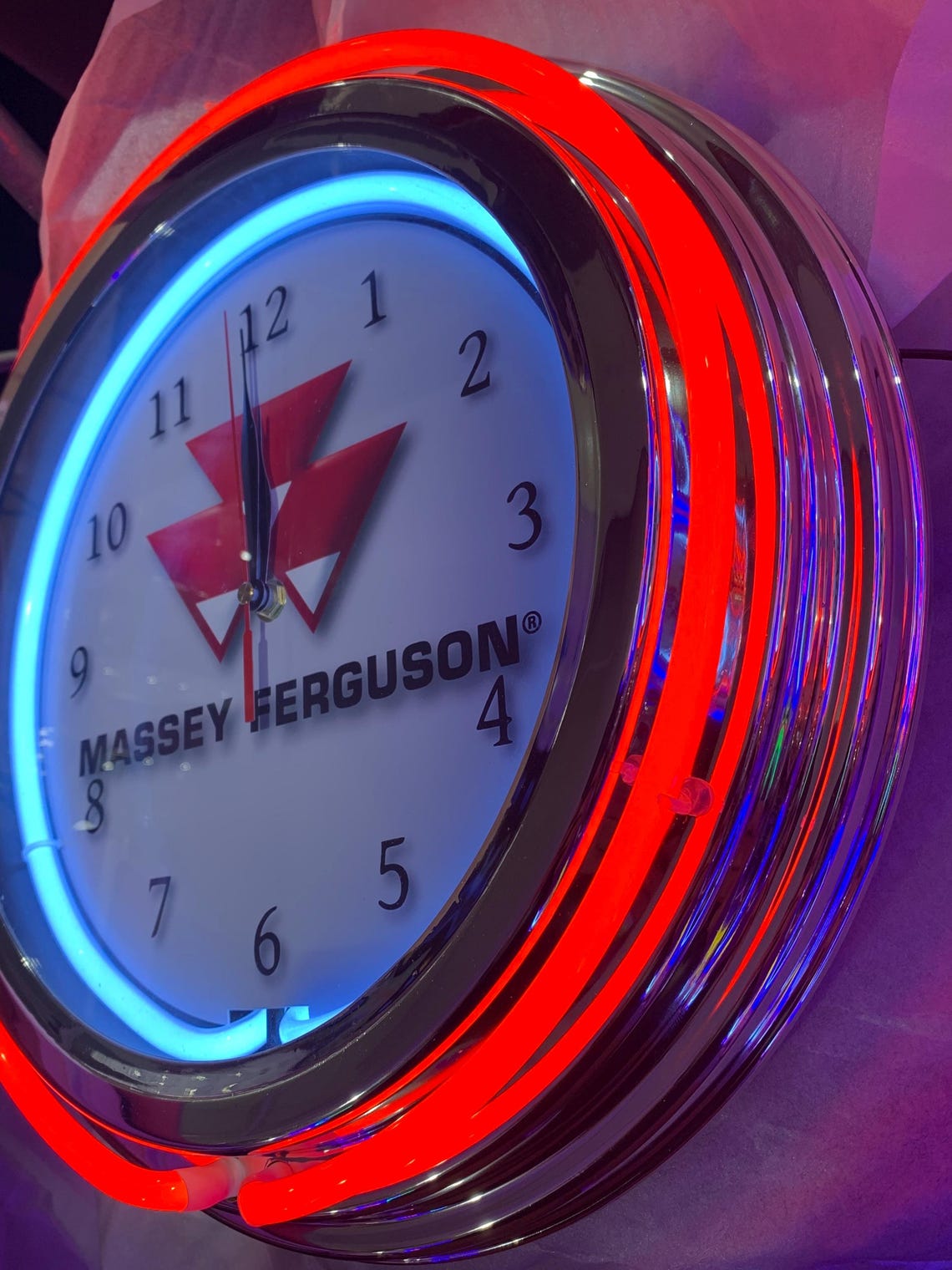 Massey Ferguson, Farm, Vintage Style, Garage , 16" Double Neon Wall ...