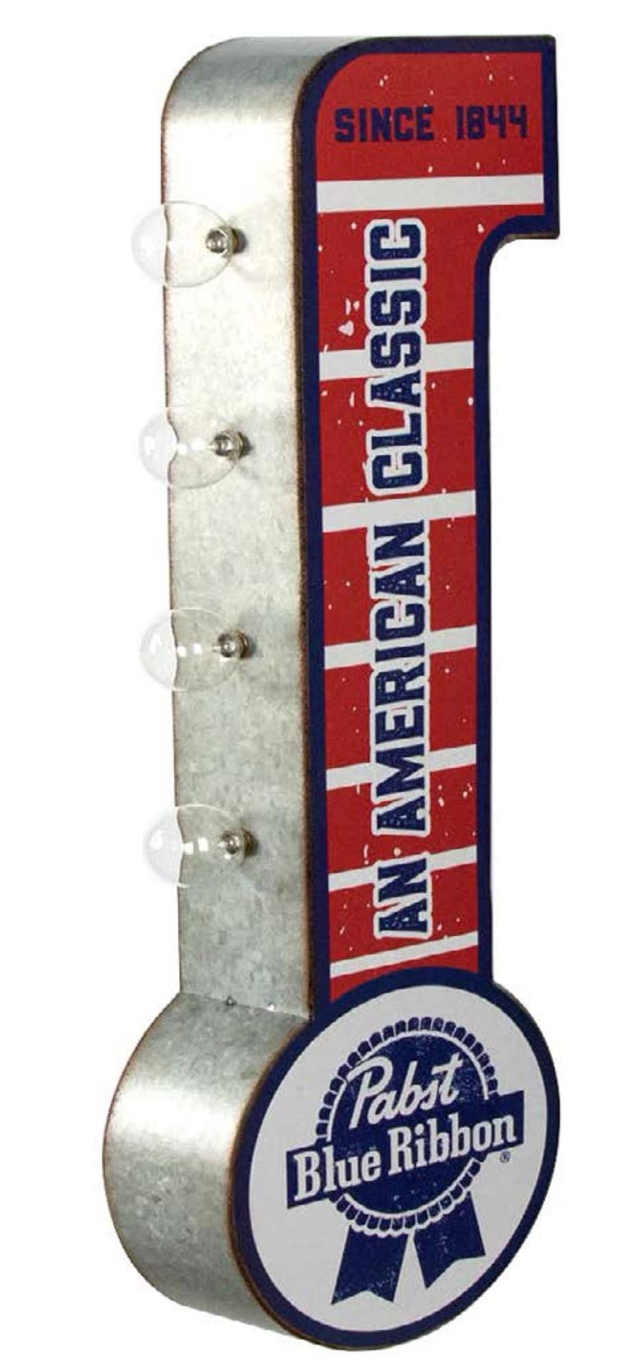 Pabst Blue Ribbon Beer, Metal Double Sided Marquee LED Wall Sign ...