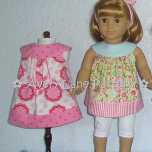 18 Doll clothes pattern Amanda Dress and Top Boutique | Etsy