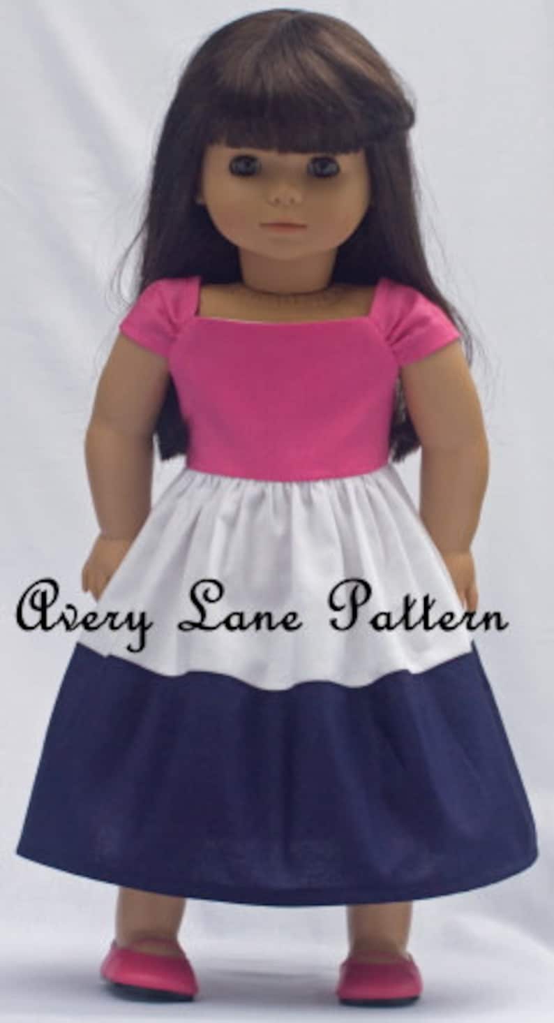 18 inch doll Clothes Sewing Pattern NEW Ella Dress 18 | Etsy
