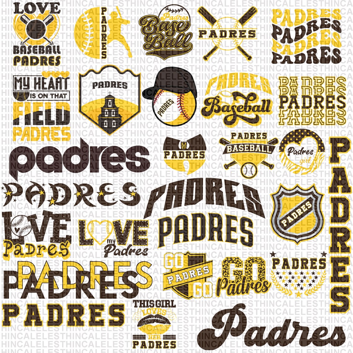 20+file,padres Bundle,padres Svg,padres Png,padres Cricut,layered File ...