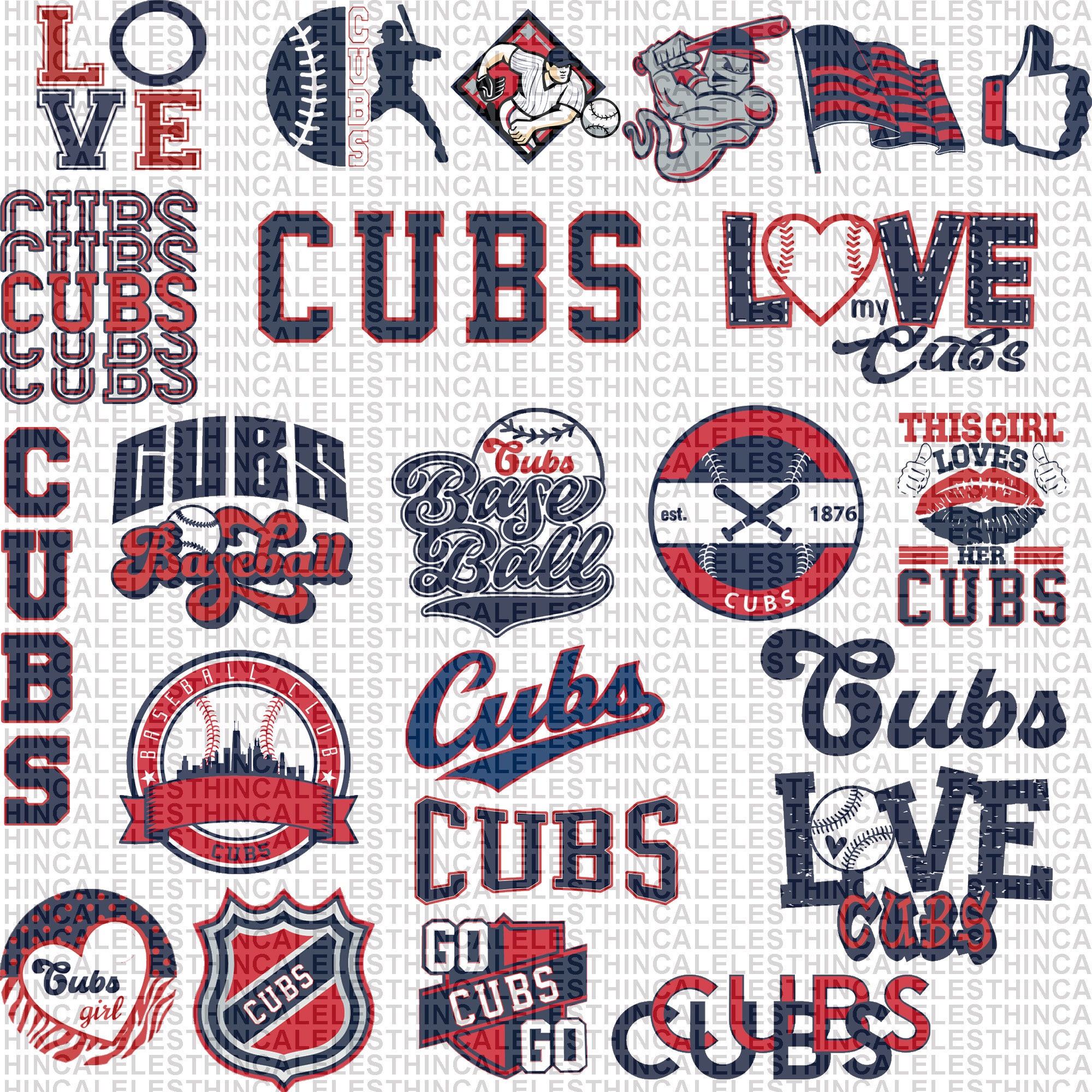 20+file,cubs Bundle,cubs Svg,cubs Png,cubs Cricut,layered File,instant ...