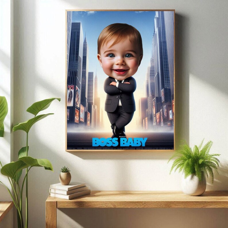 Personalized Boss Baby Portrait,boss Baby Birthday Backdrop,boss Baby ...