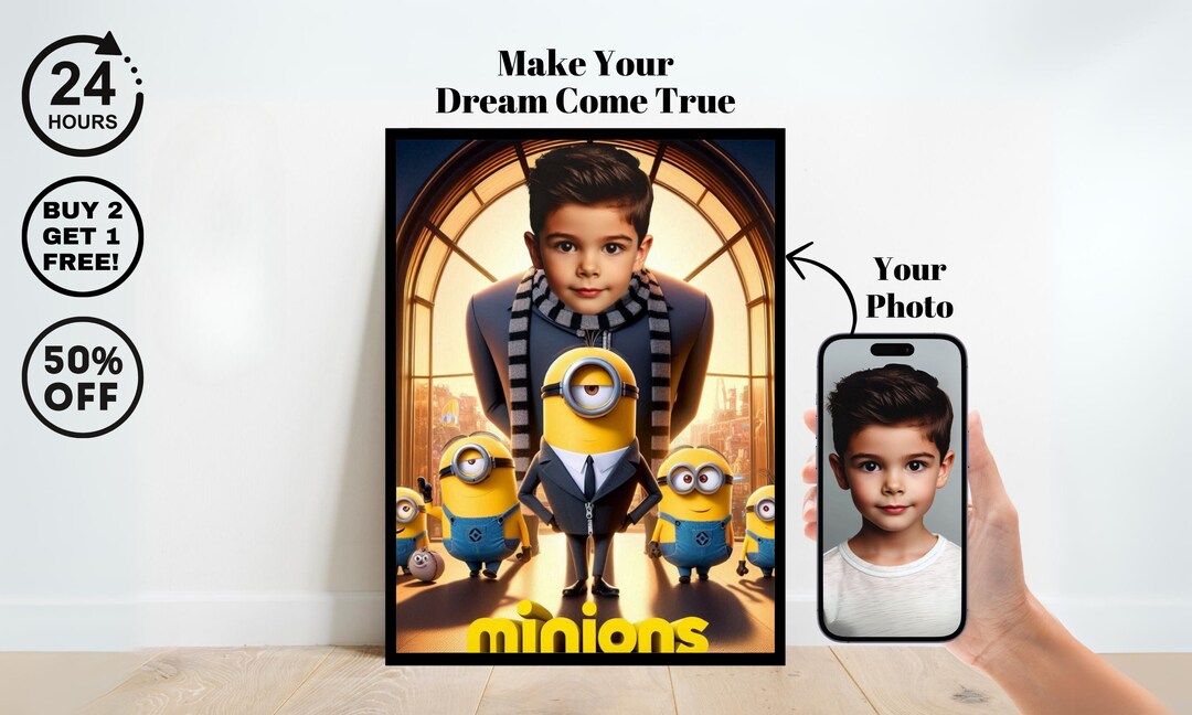 Personalized Minions Portrait,custom Minions Portrait,minions Birthday ...