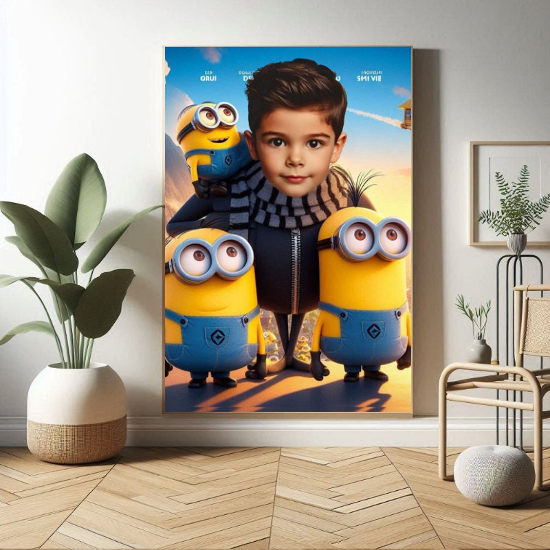 Personalized Minions Portrait,custom Minions Portrait,minions Birthday ...