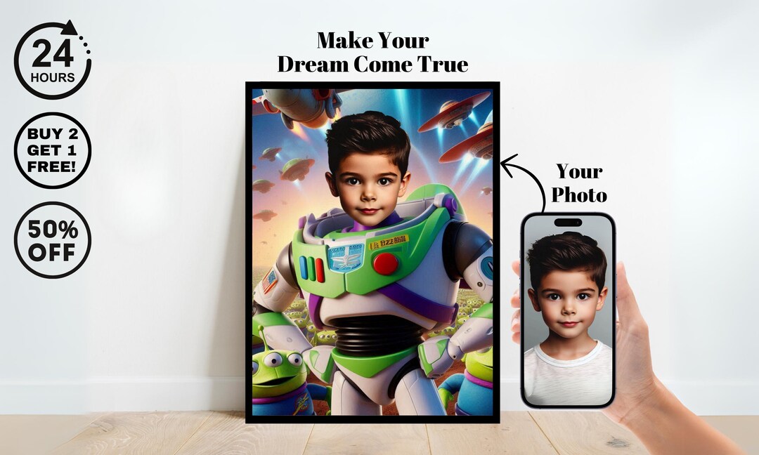 Personalized Buzz Lightyear Portrait,custom Toy Story Portrait,buzz ...