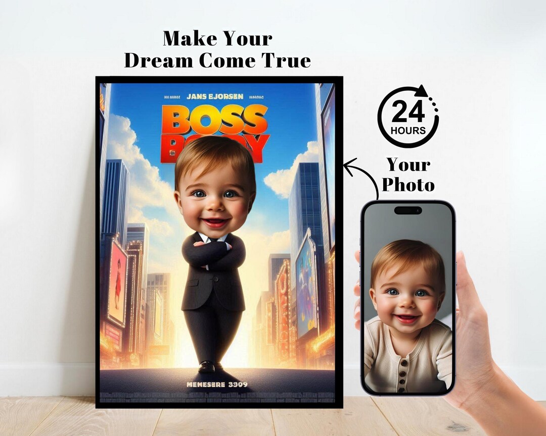 Personalized Boss Baby Portrait,boss Baby Birthday Backdrop,boss Baby ...