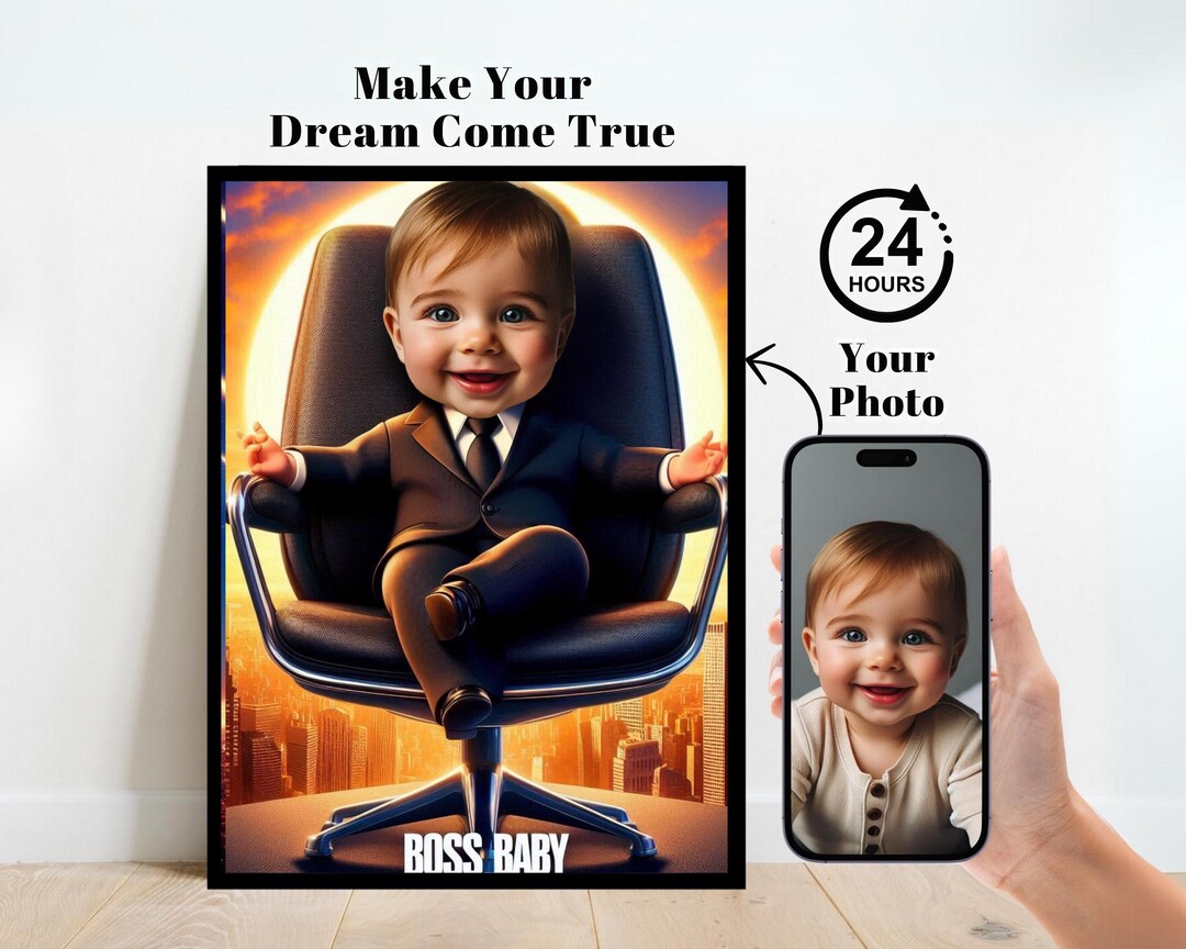 Personalized Boss Baby Portrait,boss Ba by Birthday Backdrop,boss Baby ...