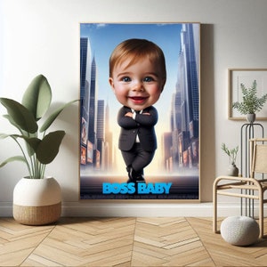 Personalized Boss Baby Portrait,boss Baby Birthday Backdrop,boss Baby ...