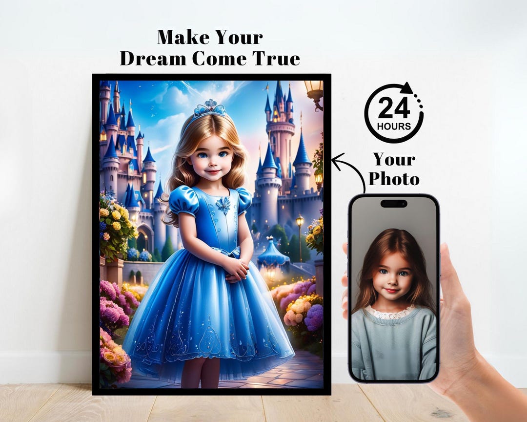 Personalized Cinderella Portrait,custom Princess Portrait,cinderella ...
