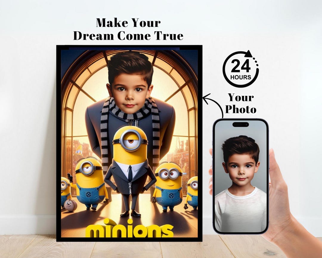 Personalized Minions Portrait,custom Minions Portrait,minions Birthday ...
