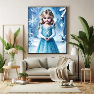 Personalized Elsa Portrait,custom Frozen Elsa Portrait,elsa Birthday ...