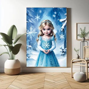 Personalized Elsa Portrait,custom Frozen Elsa Portrait,elsa Birthday ...