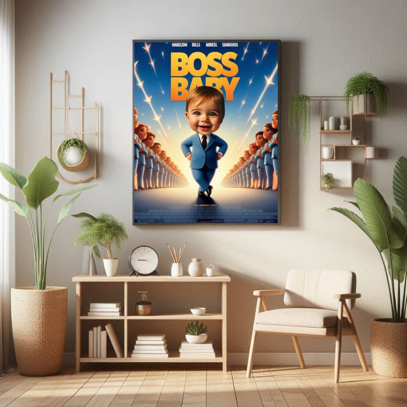 Personalized Boss Baby Portrait,boss Baby Birthday Backdrop,boss Baby ...