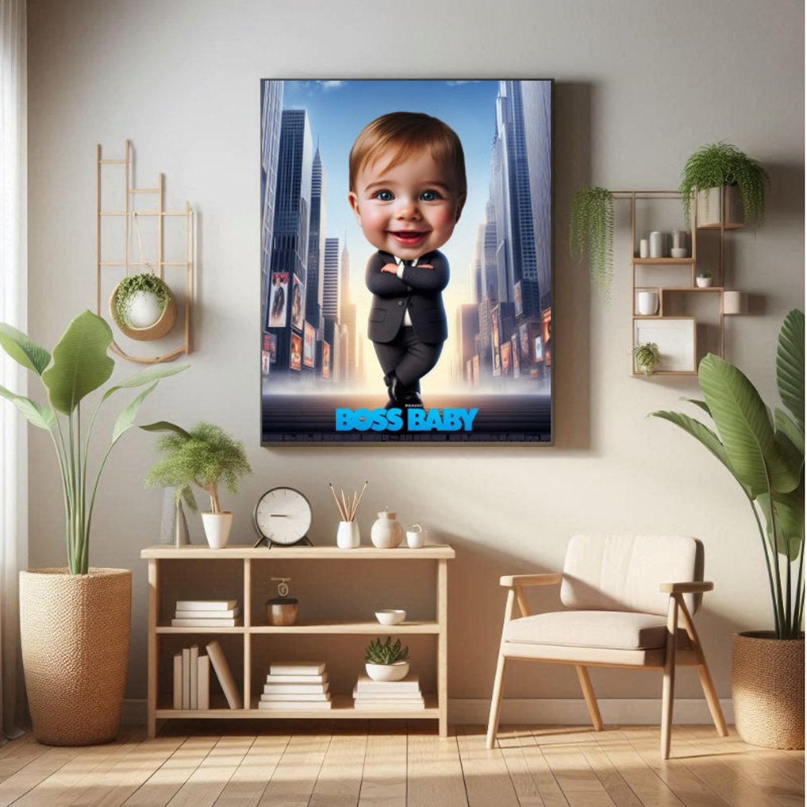 Personalized Boss Baby Portrait,boss Baby Birthday Backdrop,boss Baby ...