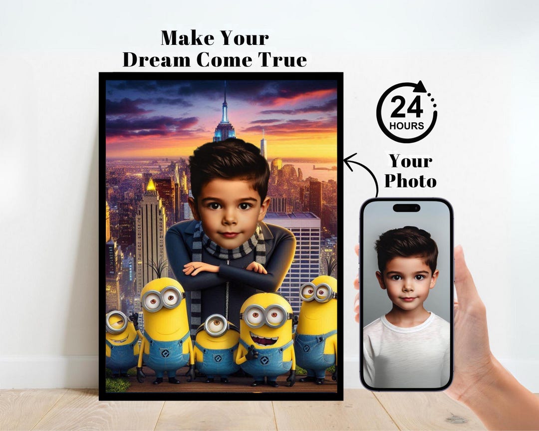 Personalized Minions Portrait,custom Minions Portrait,minions Birthday ...