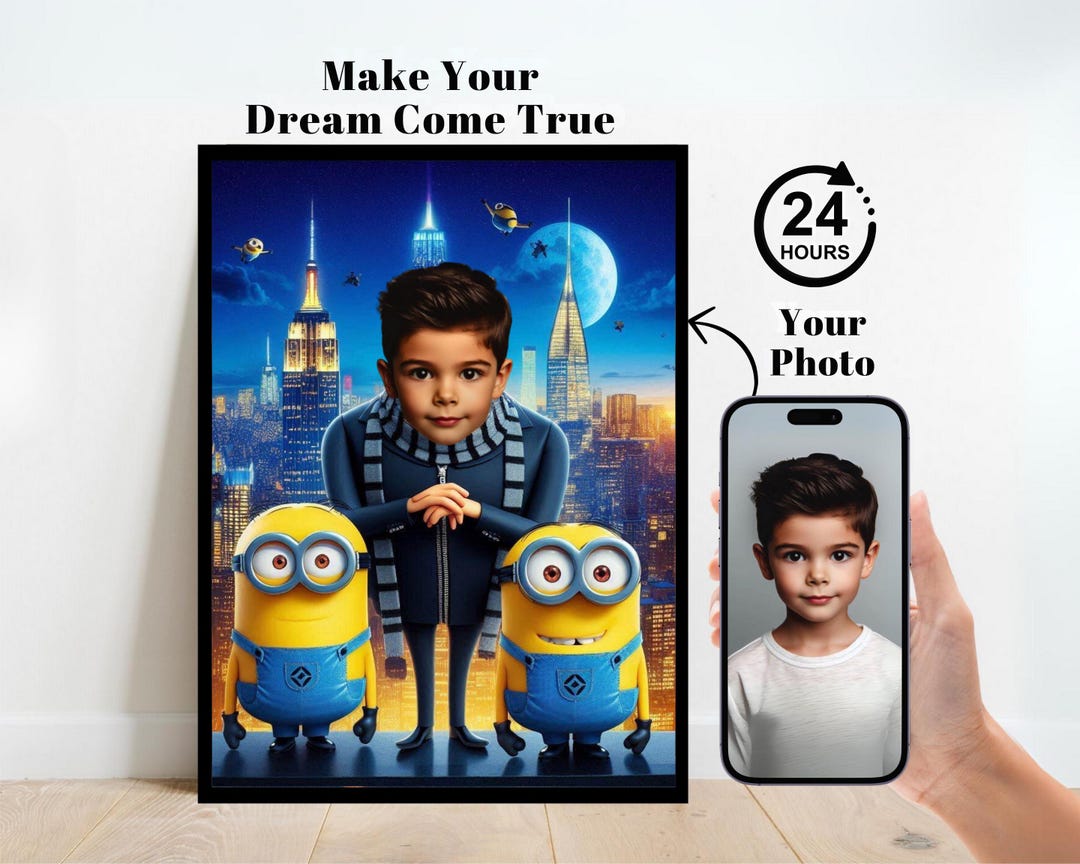 Personalized Minions Portrait,custom Minions Portrait,minions Birthday ...