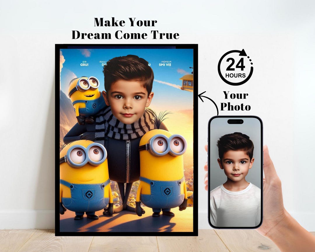 Personalized Minions Portrait,custom Minions Portrait,minions Birthday ...