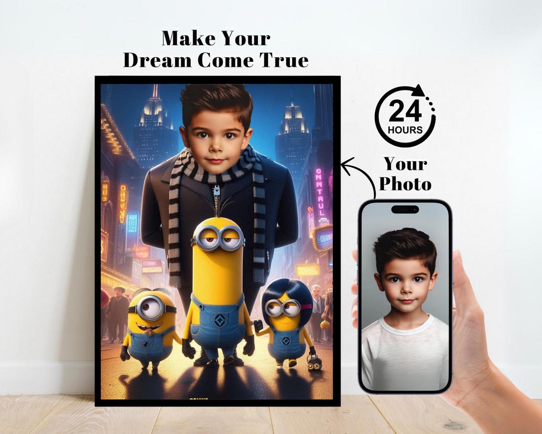 Personalized Minions Portrait,custom Minions Portrait,minions Birthday ...