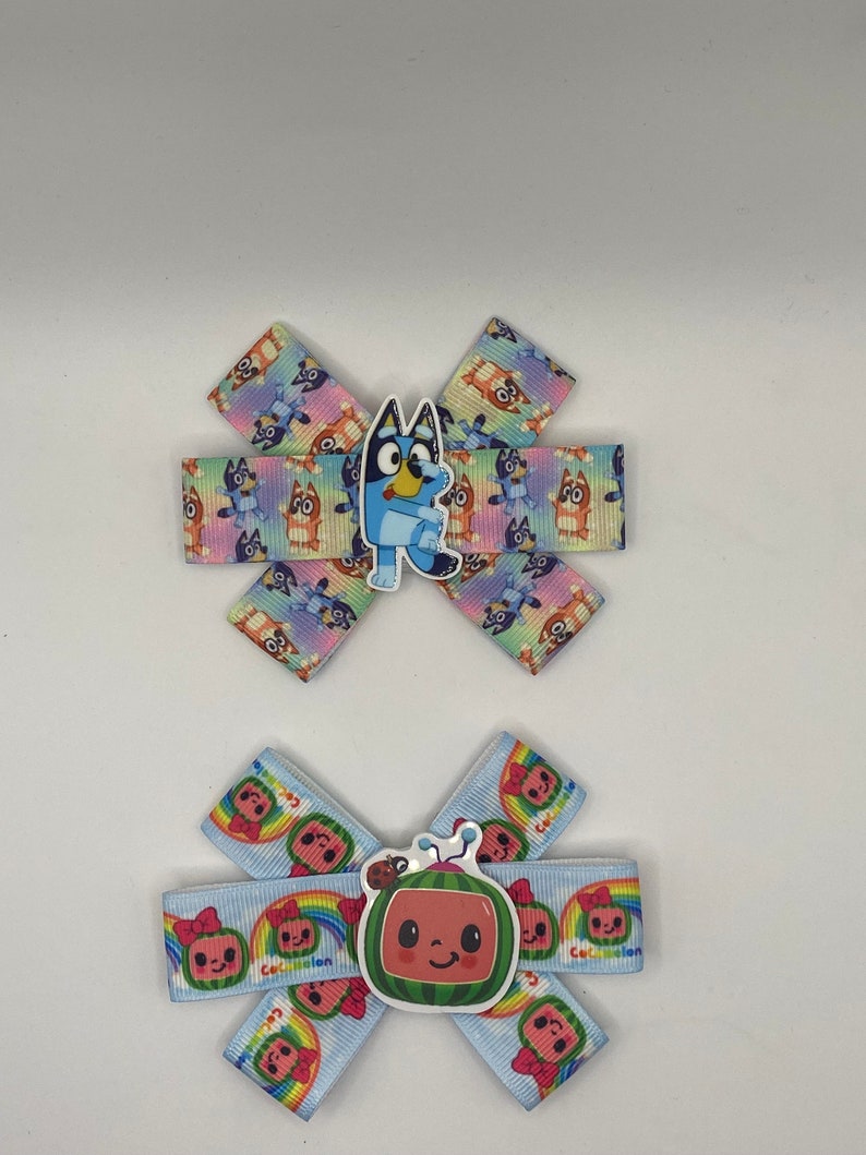 Ribbon Bow Bluey, Cocomelon - Etsy