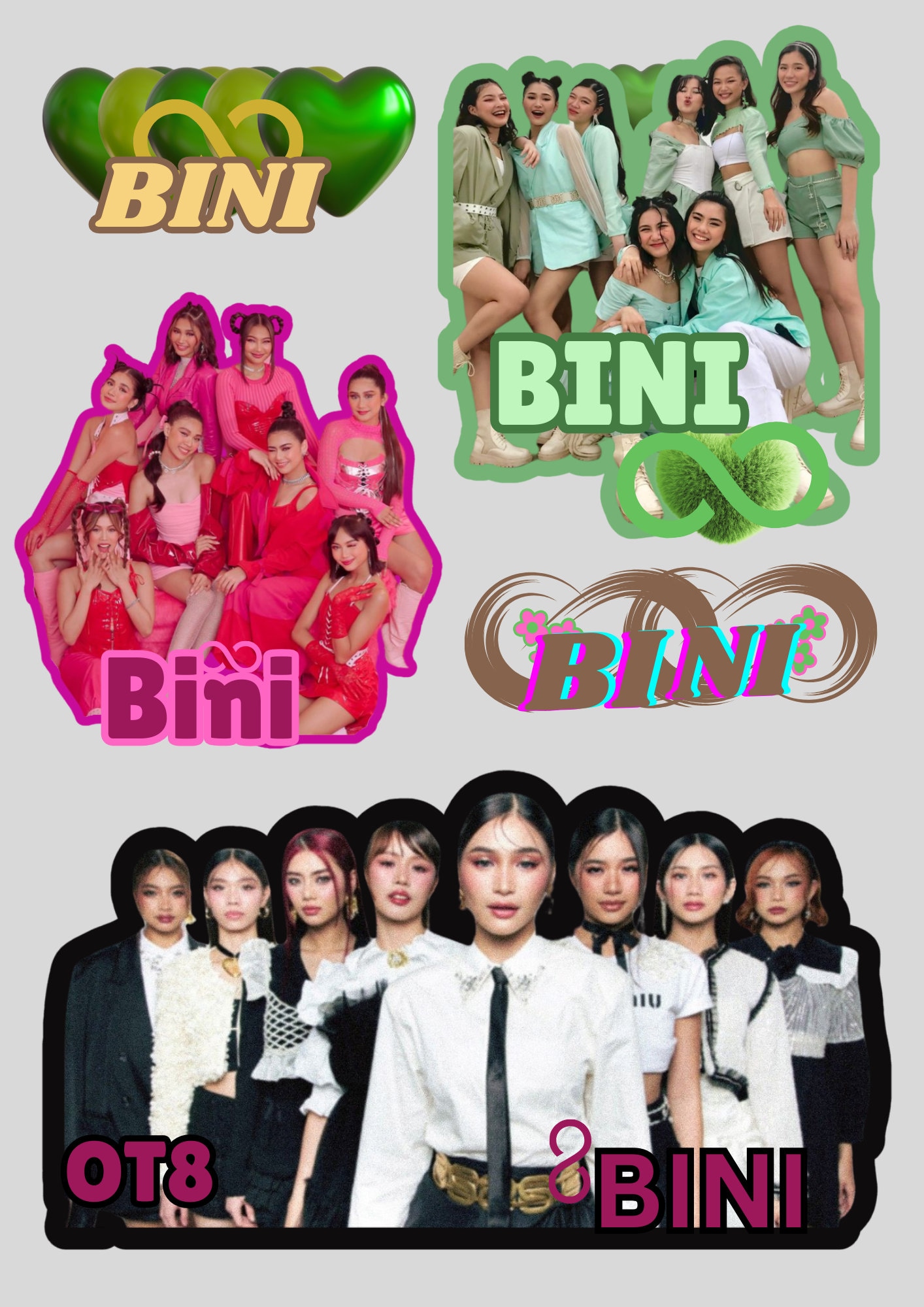 BINI Digital Stickers Bini Group Postcards Collections Cellphone ...