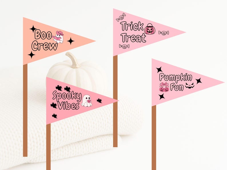 Halloween Pennant Flags Printable Kids Trick or Treat Banner Set Boo ...