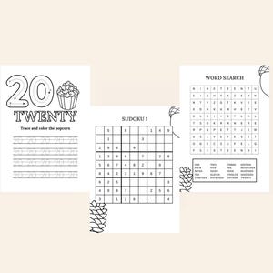 Fall Coloring and Tracing Numbers Printable Worksheets 0-20 Preschool ...