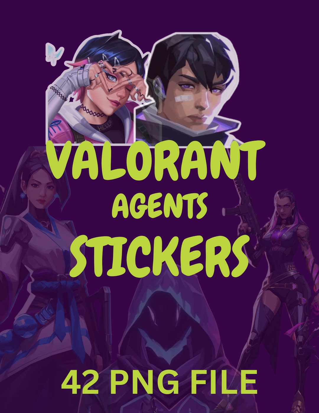Valorant Digital Stickers Digital Downloads Valorant Agents Gameplay ...