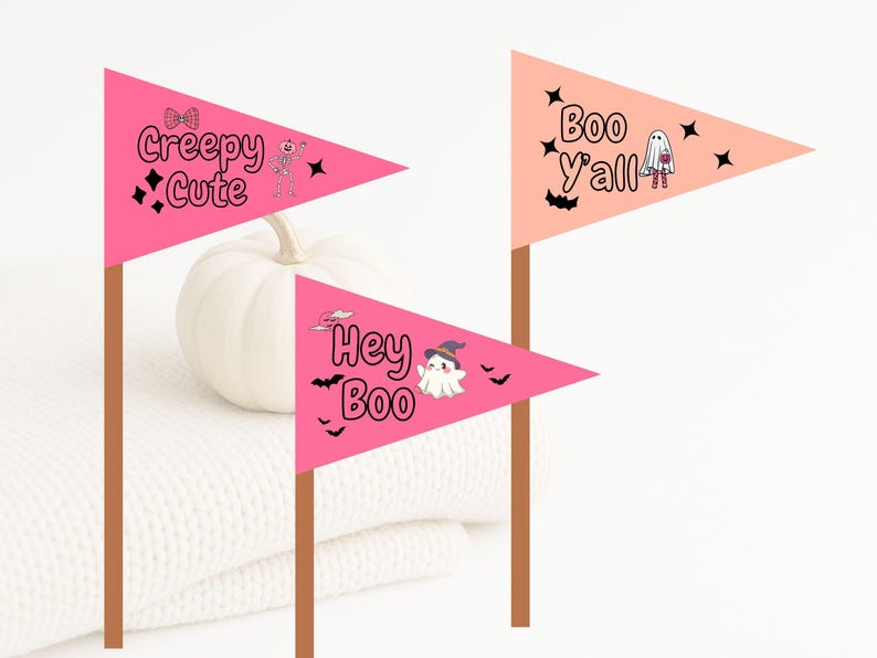 Halloween Pennant Flags Printable Kids Trick or Treat Banner Set Boo ...