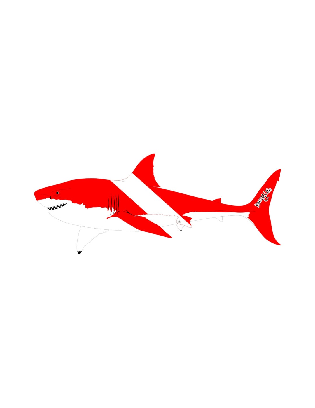 Great White Shark Dive Decal - Etsy