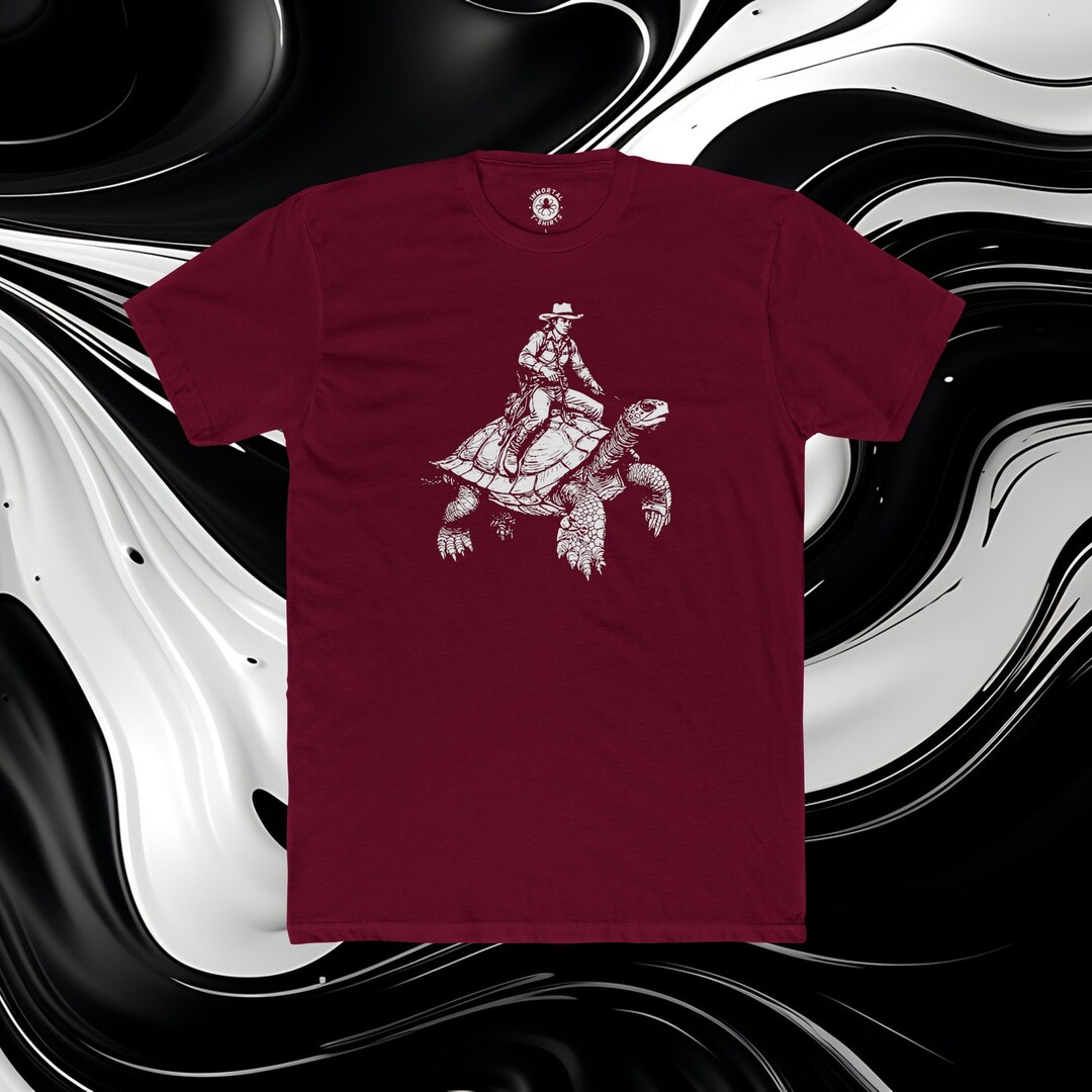 Cowboy & Tortoise Unisex Cotton Crew T-shirt - Etsy