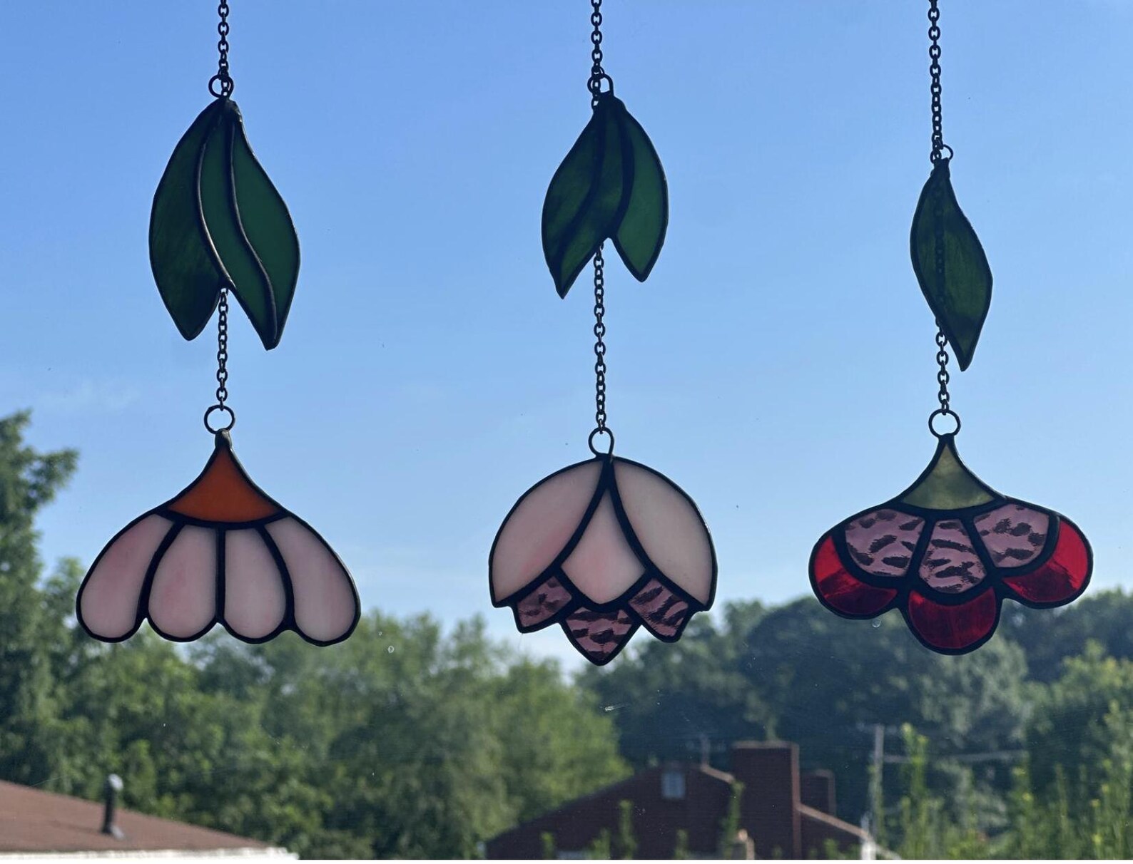 Stained Glass Flower Suncatchers - Etsy