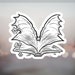 Bat Wing Book Page Fantasy Book Sticker Vinyl Sticker Gift for Book ...