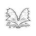Bat Wing Book Page Fantasy Book Sticker Vinyl Sticker Gift for Book ...