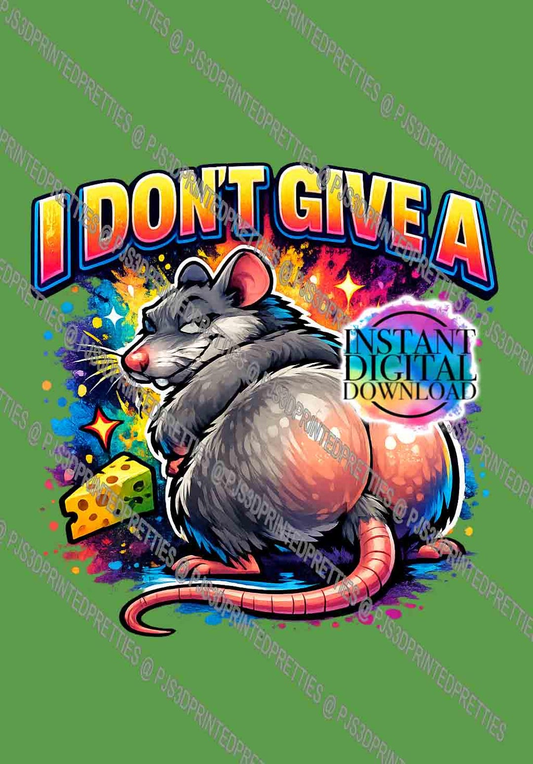 I Don't Give a Rats Ass | Sarcasm | Funny Shirts Design | Digital ...