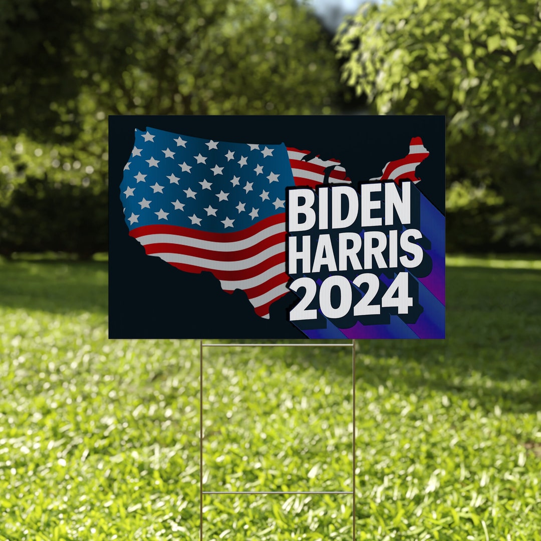 Biden Harris 2024 Yard Sign Coroplast Joe Biden for President 2024 Lawn ...