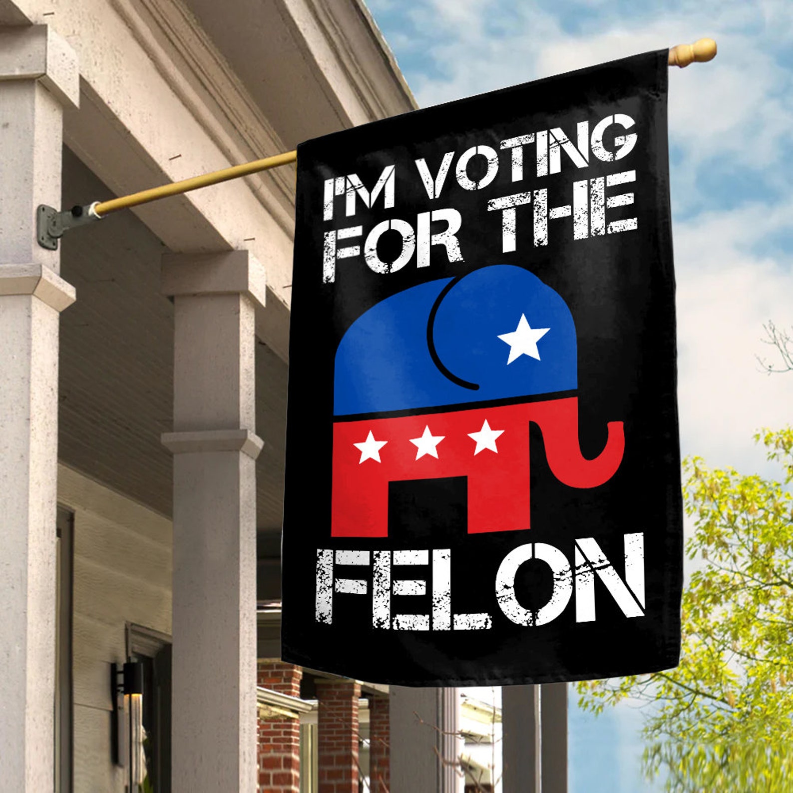 I'm Voting for the Convicted Felon Garden Flag, 45 4 7trump, Trump for ...