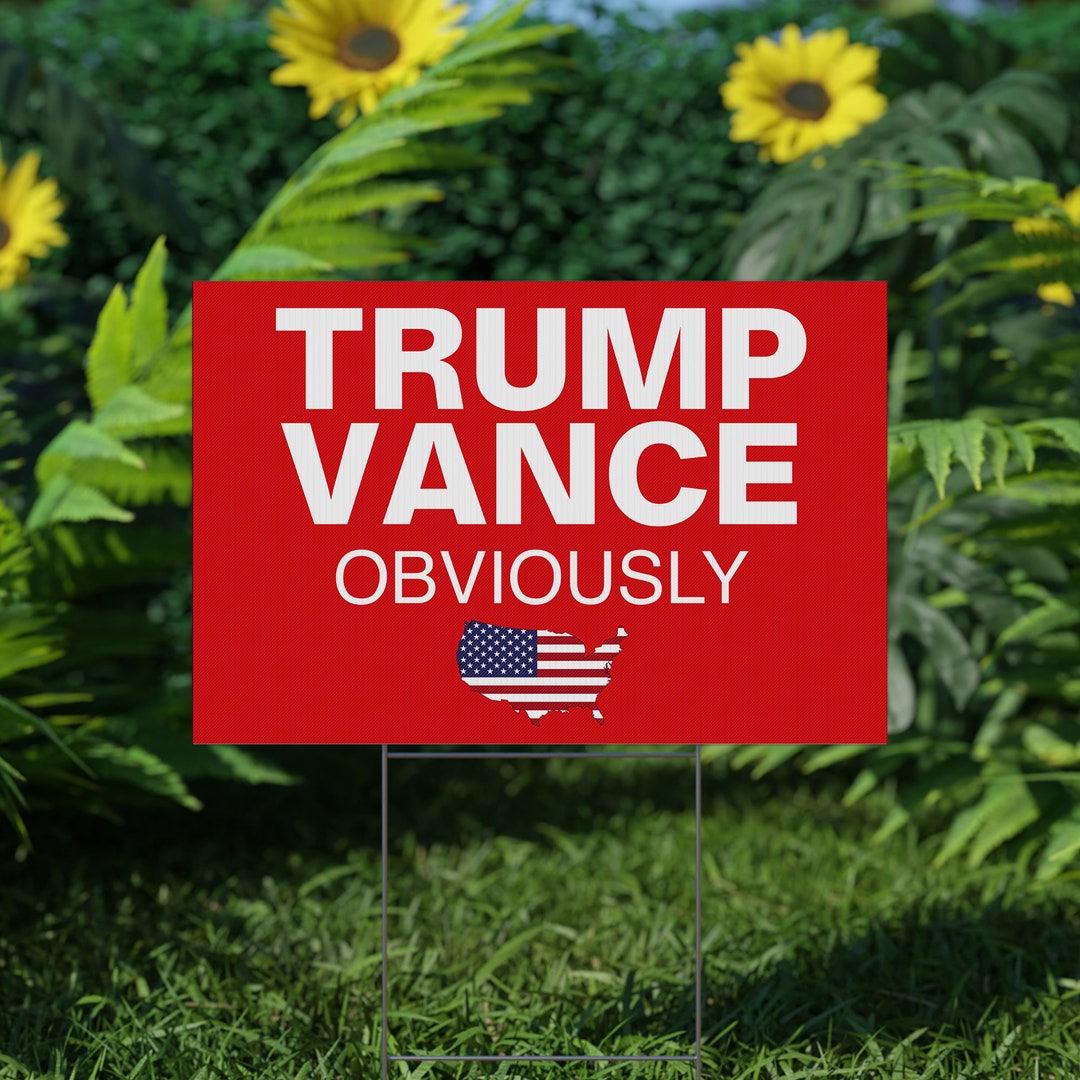 Trump Vance 2024 Yard Sign Donald Trump 2024 JD Vance 2024 President ...