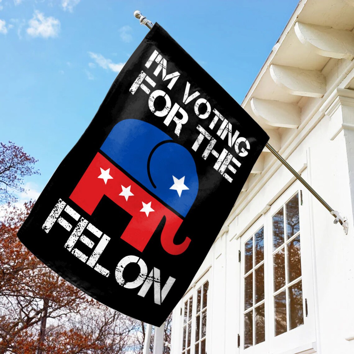 I'm Voting for the Convicted Felon Garden Flag, 45 4 7trump, Trump for ...