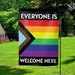 Everyone is Welcome Here Flag, LGBT Flag, Rainbow Flag, Human Rights ...