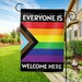 Everyone is Welcome Here Flag, LGBT Flag, Rainbow Flag, Human Rights ...
