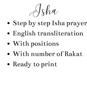 Isha Prayer Sheets - Etsy
