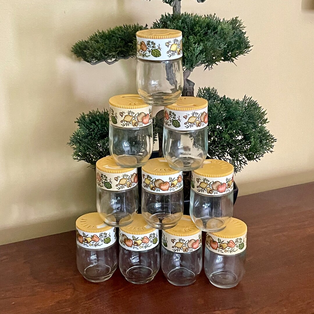 Vintage Spice of Life Salt and Pepper Shaker Set. Gemco Glass Shakers ...