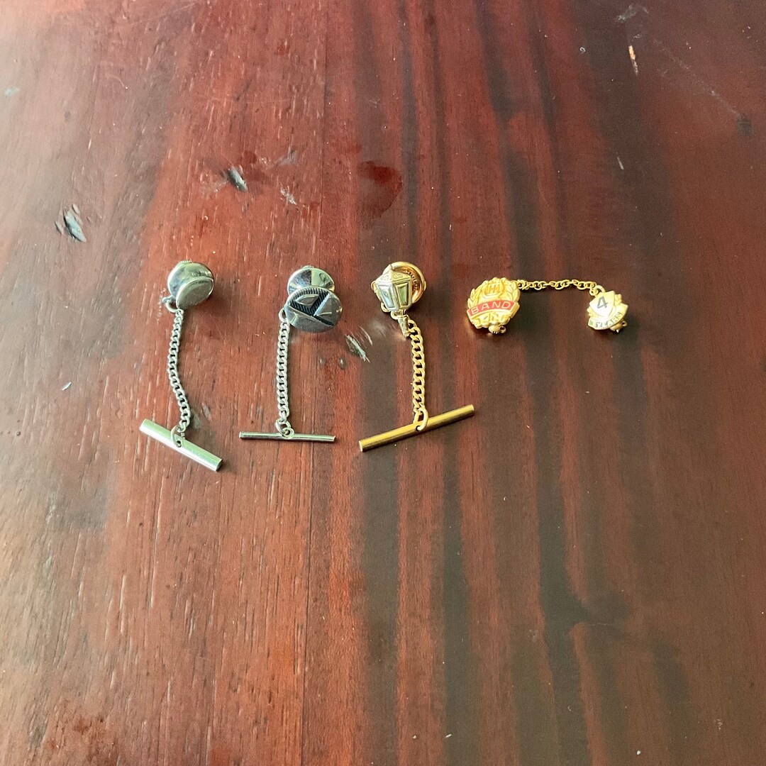Vintage Mens Tie Clips. Silver Tone. Gold Tone. 20s 30s 40s 50s 60s 70s ...