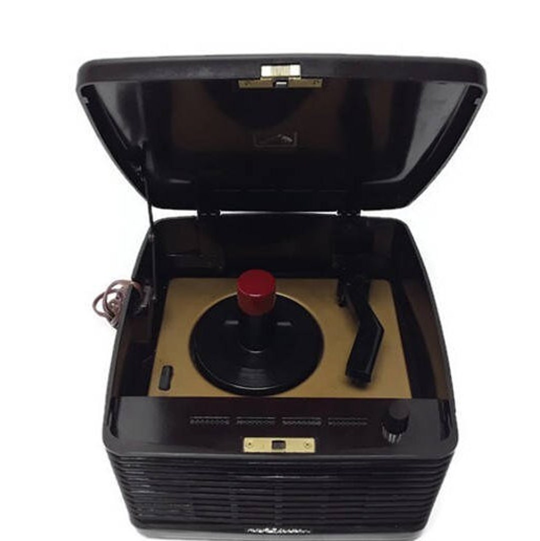 Vintage 50s RCA Bakelite Record Player. 45 Record Player. 45 Bakelite ...