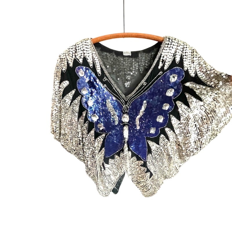 Sequin Butterfly Top - Etsy