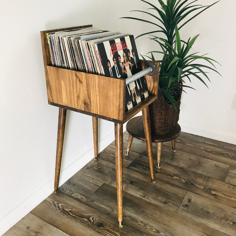 THE VINTEDGER™ Single Display Wood Record Album Storage Stand - Etsy