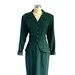 Vintage Gigi Forest Green Skirt Suit Dress. Green Button-up Peplum ...