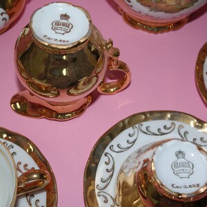 Vintage Bridgerton Tea Set. Pink. Gold. Porcelain Tea Cup. Saucer ...