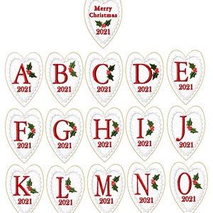 Shabby Christmas Tree Hearts 4 Machine Embroidery | Etsy